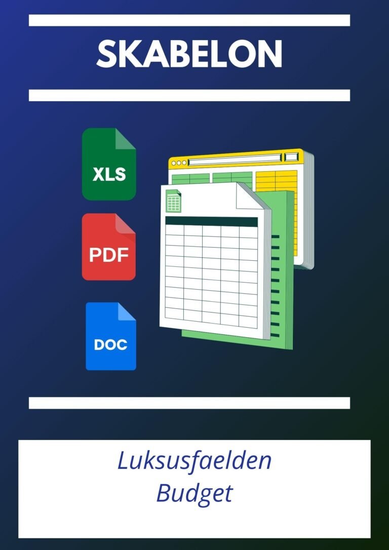 Download gratis budget-skema-skabelon i PDF