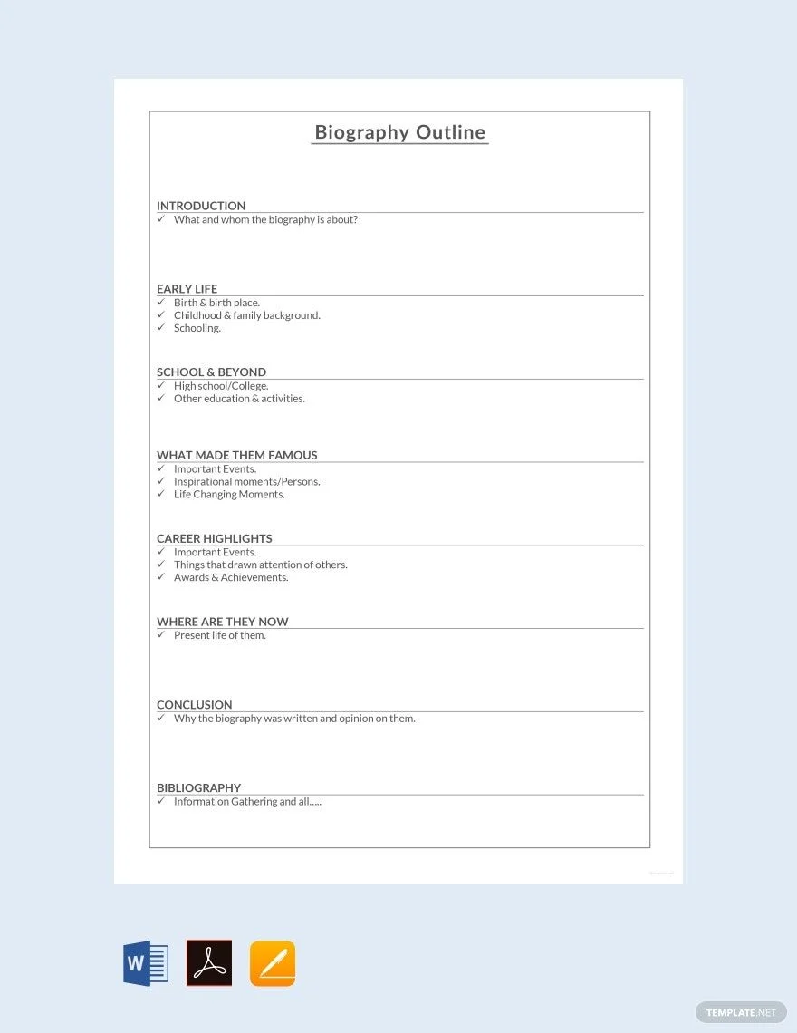 Download gratis engelsk outline-skabelon i PDF